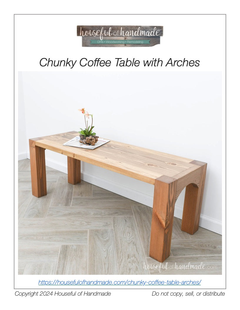 Chunky Coffee Table Woodworking Plans – Houseful of Handmade