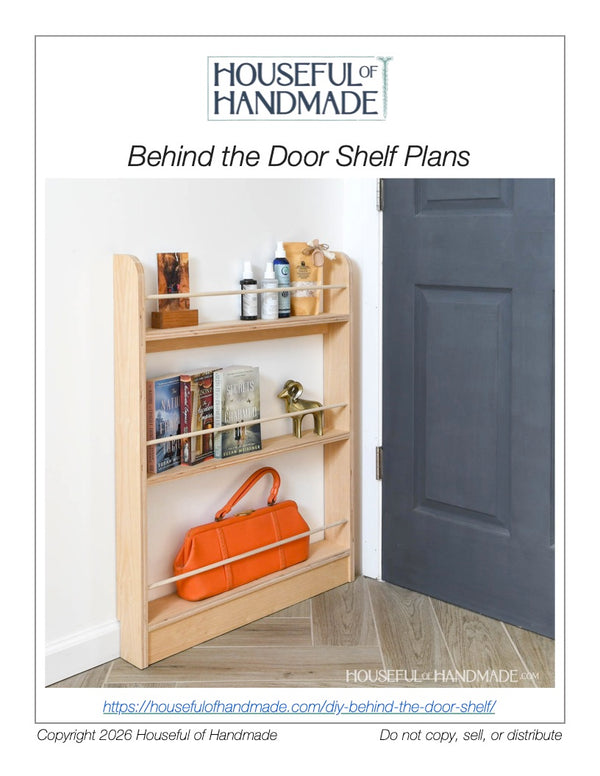 Behind the Door Shelf Woodworking Plans – Houseful of Handmade