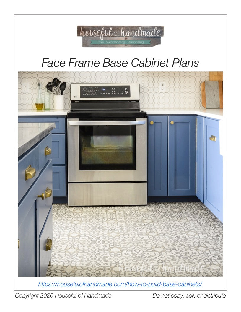 Face Frame Base Cabinet Woodworking Plans – Houseful of Handmade
