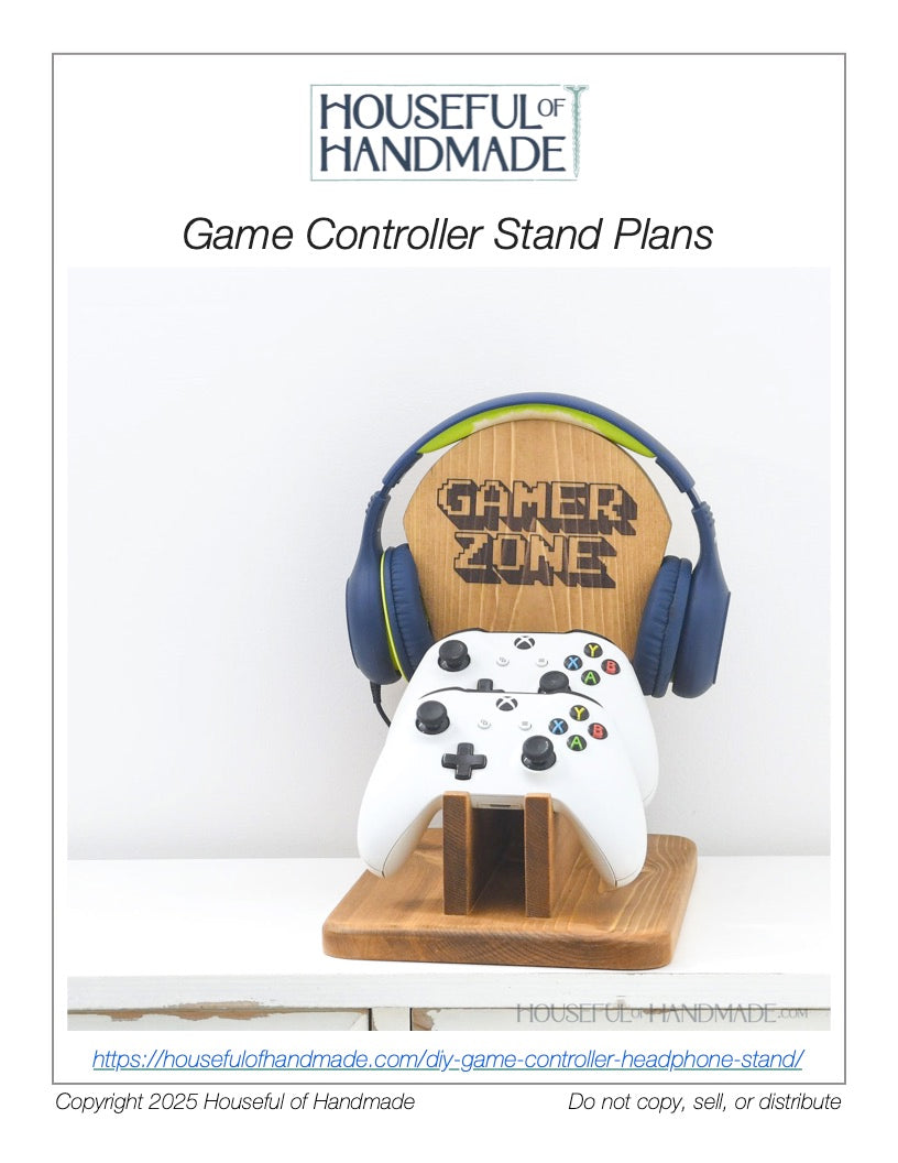 Game Controller & Headphone Stand Woodworking Plans – Houseful of Handmade