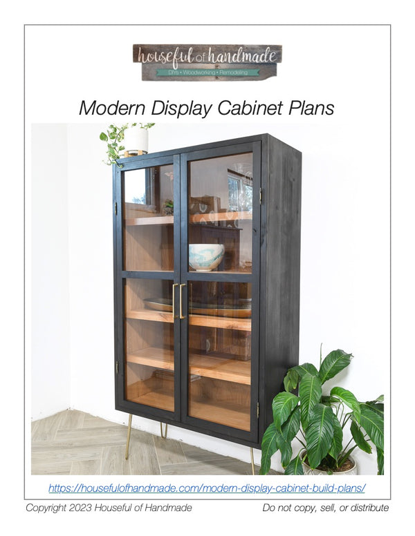 Modern Display Cabinet Woodworking Plans – Houseful of Handmade