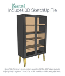 Modern Display Cabinet Woodworking Plans – Houseful of Handmade
