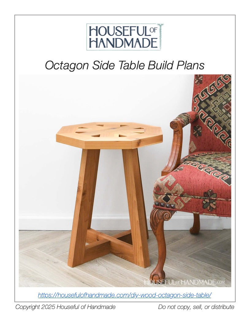 Octagon Side Table Woodworking Plans – Houseful of Handmade